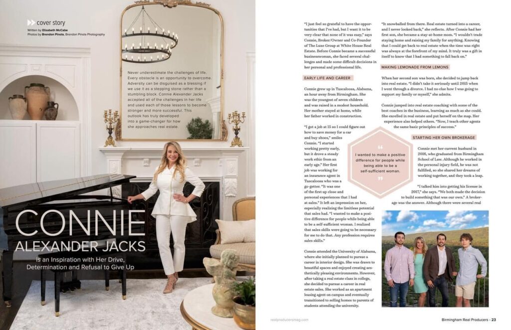Connie Alexander Jacks Is Featured On The Cover of Real Producers ...
